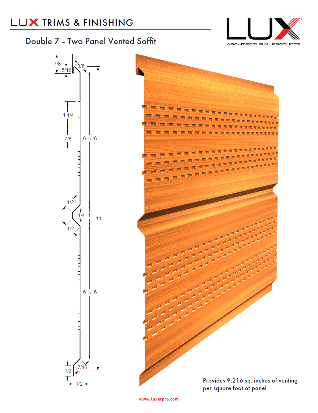 Smooth & Vented Soffit Products - LUX