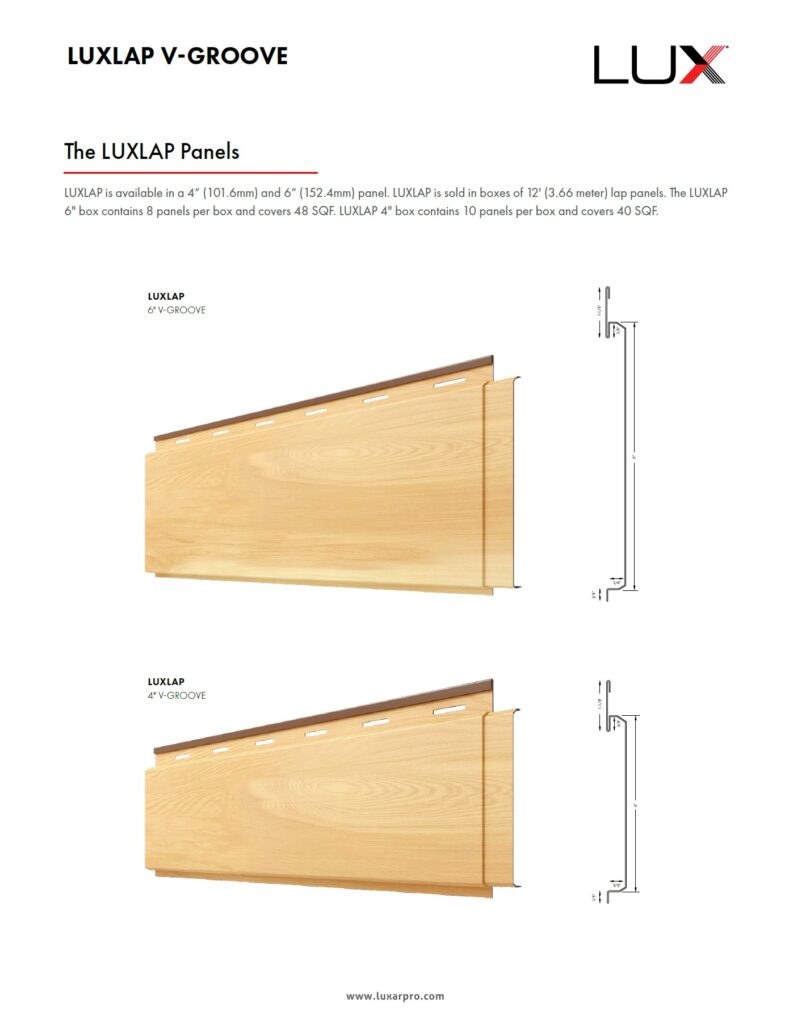 Smooth & Vented Soffit Products - LUX