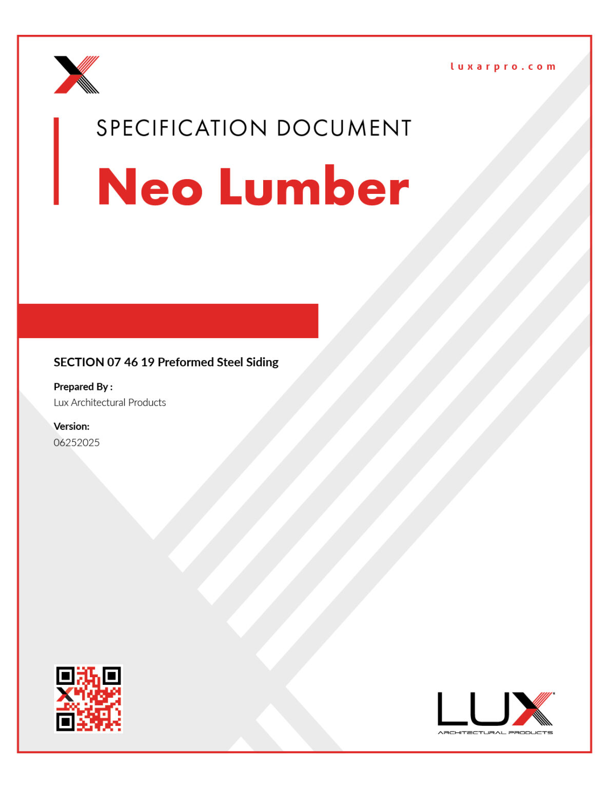 Specification Documents - Lux Architectural Products
